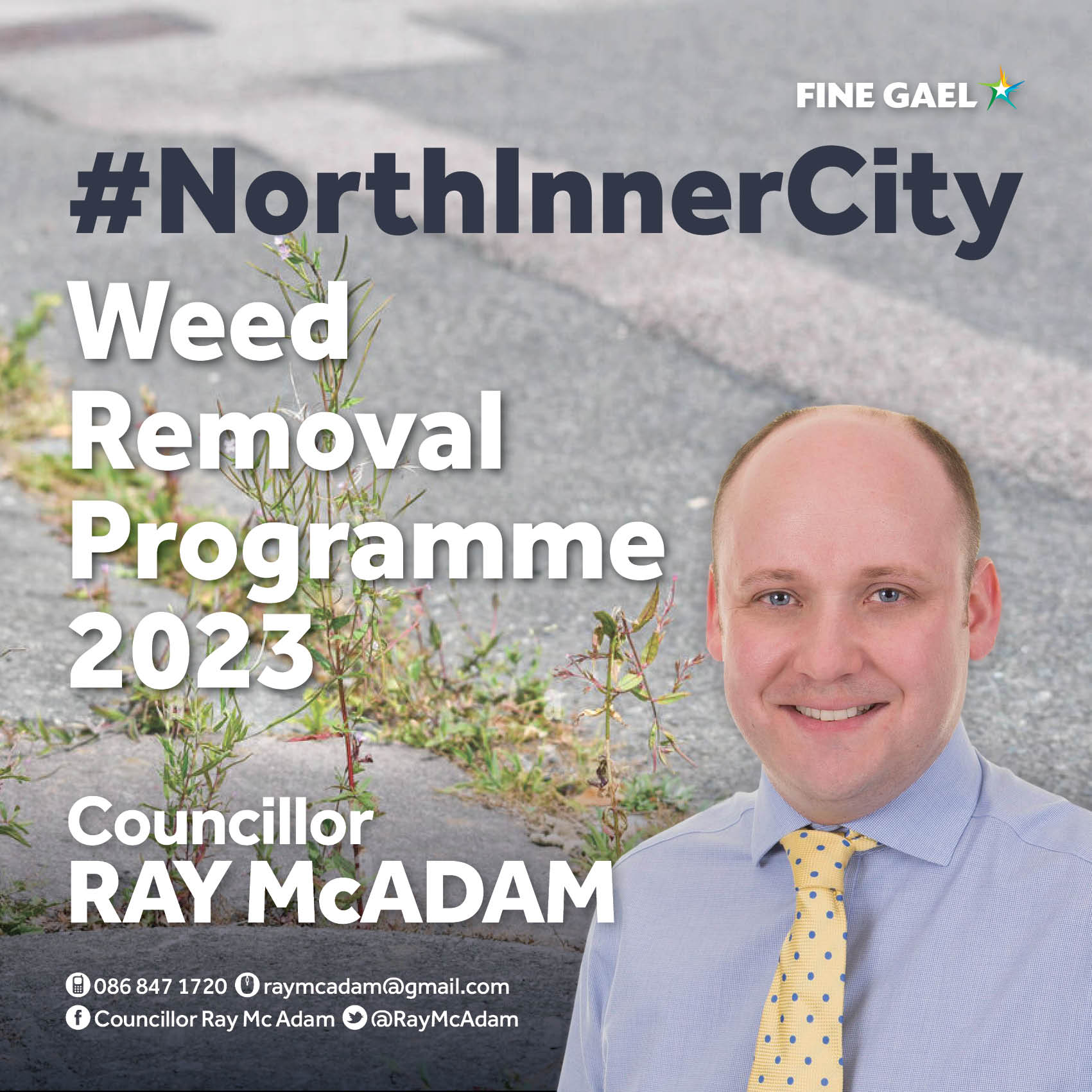 #NorthInner City Weed Removal Programme 2023 – Councillor Ray McAdam